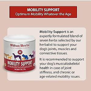Hilton Herbs Canine Mobility Support Supplement for Optimum Joint Health in Dogs, 4.4 oz Tub