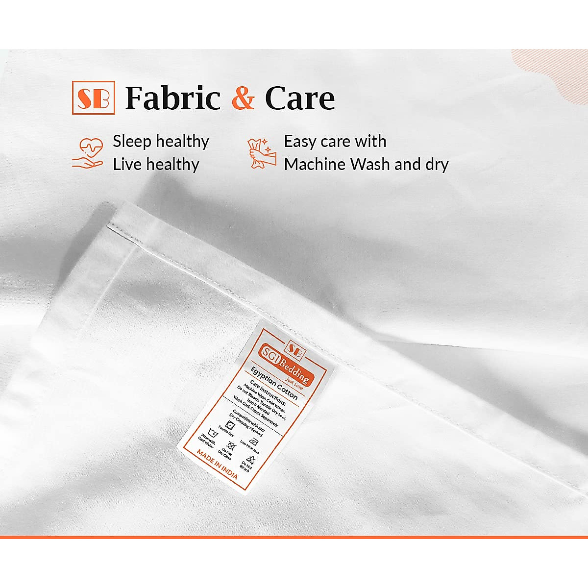 SGI bedding Luxurious 1000 TC White Solid Duvet Cover Set - Soft & Fluffy Comforter Cover for Winter - Hotel Quality Egyptian Cotton Bedding - Breathable - Oversized Queen Duvet Covers