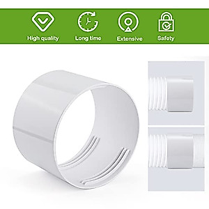 LUTER Portable Air Conditioner Exhaust Hose Coupler, 5.9" Air Conditioner Hose Coupler Adapter AC Hose Connector for Clockwise and Counter Clockwise Extending AC Hose, Universal Thread Converter