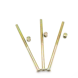 binifiMux 10-Pack M8 x 150mm Hex Drive Socket Cap Furniture Bed Bolt Crib Screws, Thread 78mm, M8x15mm Barrel Nut, Long Thread for Bunk Bed Zinc Plated