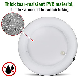 Outdoorwares inflatable Serving bar buffet - With Drain New INNOVATIVE VALVE For EASY Inflation/Deflation By Food & Drink Holder For Pool Picnics, Barbeques & Parties – 24" x 24" x 4" -2 Pack