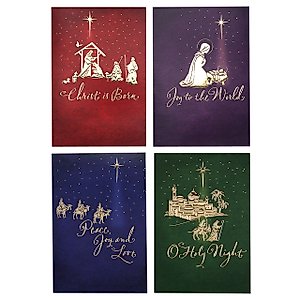 Hallmark Image Arts Religious Boxed Christmas Cards Assortment (4 Designs, 24 Christmas Cards with Envelopes)