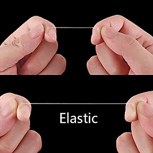 EuTengHao 10 Packs Crystal String 0.8mm Elastic String Elastic Cord Stretchy Bracelet String Bead Cord for Bracelet, Beading Jewelry Making（10 Colors, 150m）