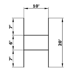 MTB H Frame Wire Stakes 20 x10-inch (Pkg of 10) 9ga Metal -Yard Sign Stakes for Advertising Board,Lawn Sign Holder