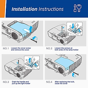 Woprolight NP26LP / 100013748 Genuine Original NSHA330W Bulb Replacement Lamp Whih Housing for NEC PA571W-13ZL PA621X PA621X-13ZL