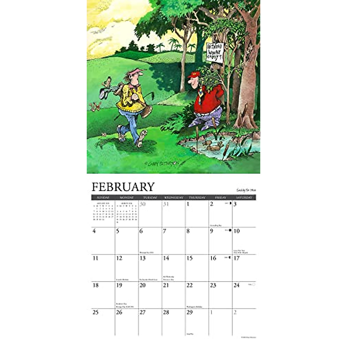 Willow Creek Press Golf Crazy by Gary Patterson Monthly 2024 Wall Calendar (12" x 12")
