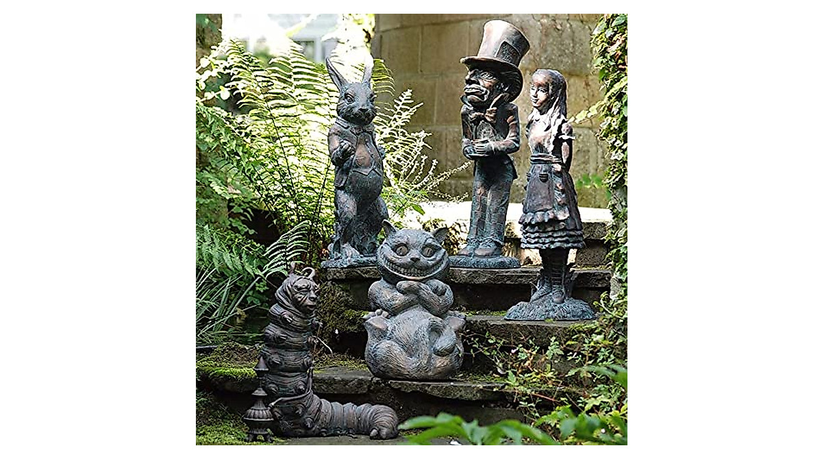 Enchanting Alice in Wonderland Garden Statues - Complete Set