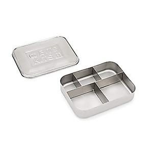Bits Kits Stainless Steel Bento Box Lunch and Snack Container for Kids and Adults, 5 Sections