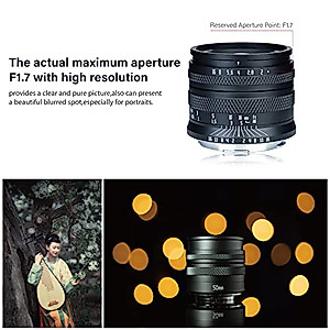 AstrHori 50mm F2.0 Large Aperture Full Frame Manual Prime Lens with Blur Effect & Filter Slot Compatible with Canon RF-Mount Mirrorless Camera EOS RP,EOS R5,EOS R6,EOS R3,EOS R,etc(Black)