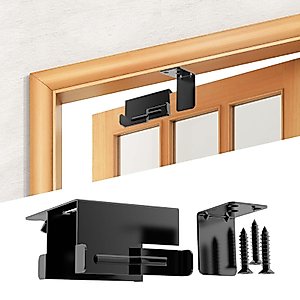 SKMYL Door Locks for Kids Safety, Child Proof Door Top Lock,Keep Children & Autistic at Home,Made of Durable Metal (Black 1 Pcs)