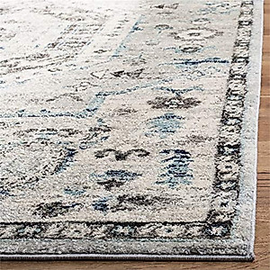 SAFAVIEH Madison Collection Area Rug - 8' x 10', Grey & Dark Grey, Oriental Boho Chic Distressed Design, Non-Shedding & Easy Care, Ideal for High Traffic Areas in Living Room, Bedroom (MAD928F)