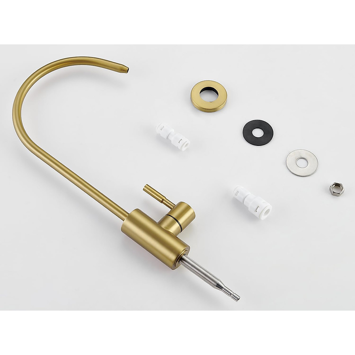 Tohlar Drinking Water Faucet for Kitchen Sink, Gold Filtered Water Faucet Lead-Free Reverse Osmosis Faucet Water Filtration System 304 Stainless Steel, Brushed Gold Finish