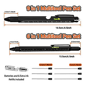 Gifts for Men, 9 in 1 Multitool Pen Set and 18 in 1 Snowflake Multitool, Gifts for Men Who Have Everything