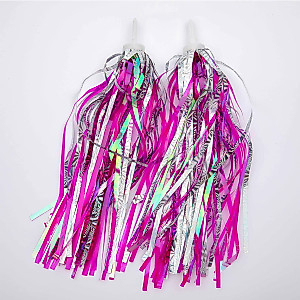 U-LIAN Kids Bicycle Tassel Ribbon,Children Scooter Handlebar Streamers Bicycle Grips Ribbon Baby Carrier Accessories Easy Attach to Bike's Handlebars