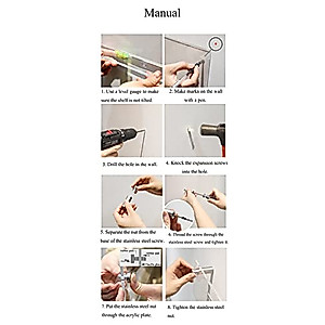 DuvinDD 2 Packs Magazine Holder Brochure Holder Wall Mounted Clear Acrylic Shelves 24 inches Hanging Acrylic Bookshelf Magazine Rack Wall Organzier Floating Shelves