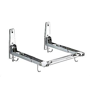 JF-XUAN Kitchen Shelf Kitchen Counter Holder 304 Stainless Steel Microwave Oven Wall Mount Bracket Retractable Microwave Wall Stand Shelf Rack Kitchen Storage (Color : Silver, Size : 57X40X20CM)