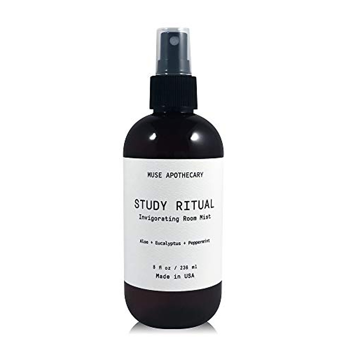 Muse Bath Apothecary Study Ritual - Aromatic and Invigorating Room Mist, 8 oz, Infused with Natural Essential Oils - Aloe + Eucalyptus + Peppermint