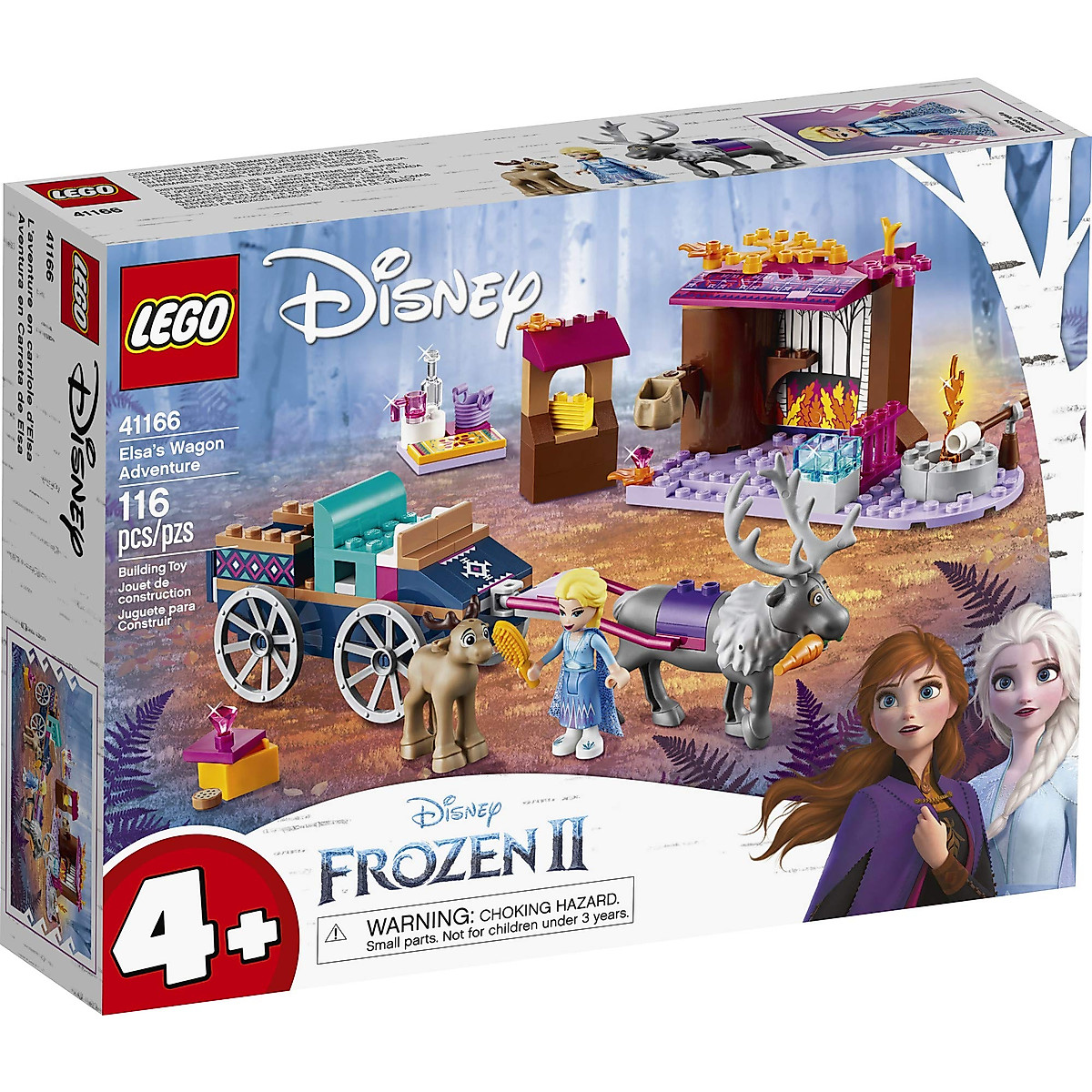 LEGO Disney Frozen II Elsa's Wagon Carriage Adventure 41166 Building Kit with Elsa & Sven Toy Figure (116 Pieces)