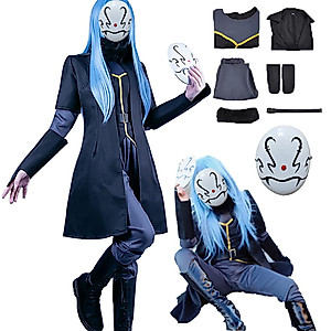 Nozfeon Rimuru Cosplay Costume,Rimuru Tempest Costume Rimuru Cosplay Outfit Mask Halloween