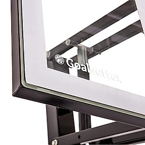 Goalsetter Elite Plus 54” Tempered Glass Backboard In-Ground Basketball Hoop - HD Breakaway Rim, Black (TS44154G3)