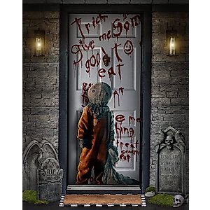 Spirit Halloween Trick r’ Treat Sam Door Cover | Officially Licensed | Halloween Décor | Horror Décor | Outdoor Decoration