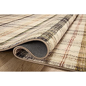 Loloi Chris Loves Julia x Humphrey Collection HUM-02 Ivory/Multi, Contemporary 2'-0" x 5'-0" Accent Rug feat. CloudPile™