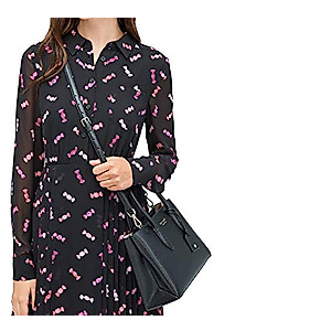 Kate Spade New York Eva Small Top Zip Satchel Crossbody Shoulder Bag Handbag, Black