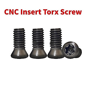 OVLIN 20-50PCS M2 M2.5 M3 M3.5 M4 M5 M6 Insert Torx Screw Replaces Carbide Inserts CNC Lathe Tool/Blade Cutter Bar Alloy Steel 12.9 (Color : 20 PCS, Hole Diameter : M4x16)