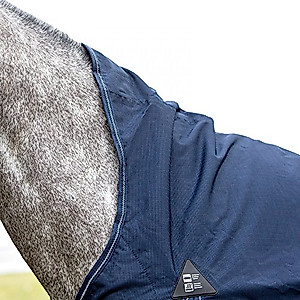 HORZE Avalanche 1200D Lightweight Turnout Blanket with Fleece Lining | Waterproof Horse Rain Sheet - Peacoat Dark Blue - 72 in