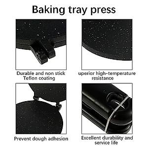 KOMFOR Tortilla Press Pan Non-Stick Flour Tortilla Press with Bakelite Handle Heavy-Duty Aluminum Tortilla Dough Press Pan Multipurpose Tortilla Press Stove Top Pan for Kitchen Tortilla Press Pan