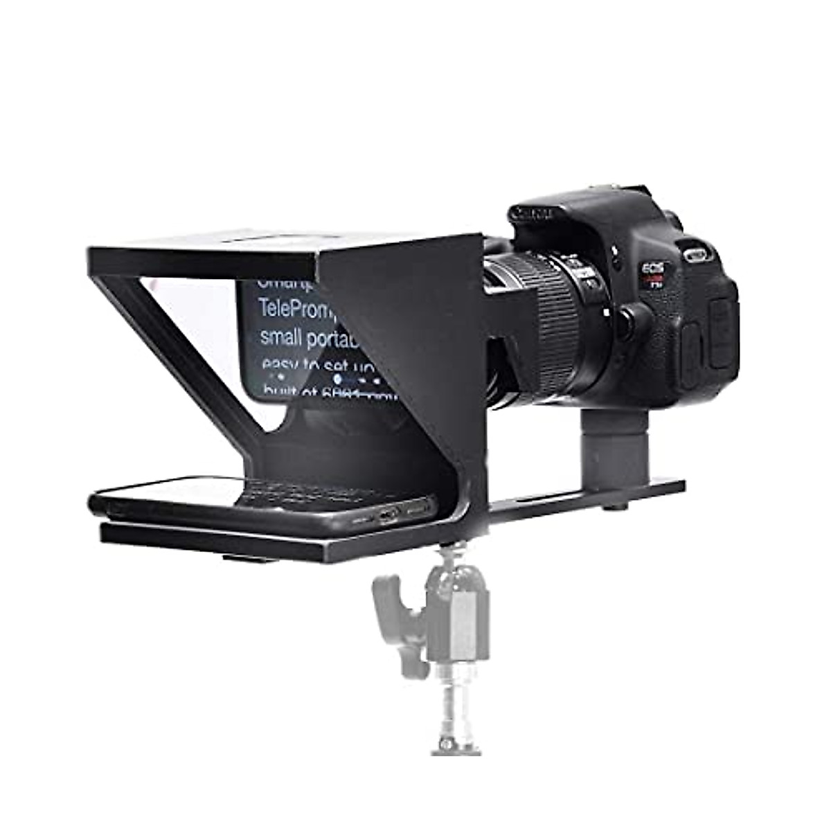 Little Prompter, The Original Compact Personal Teleprompter for Video Production. No Studio Required. Perfect for DSLRs, Webcams, and Built-in Laptop Cameras. Use with iOS or Android.