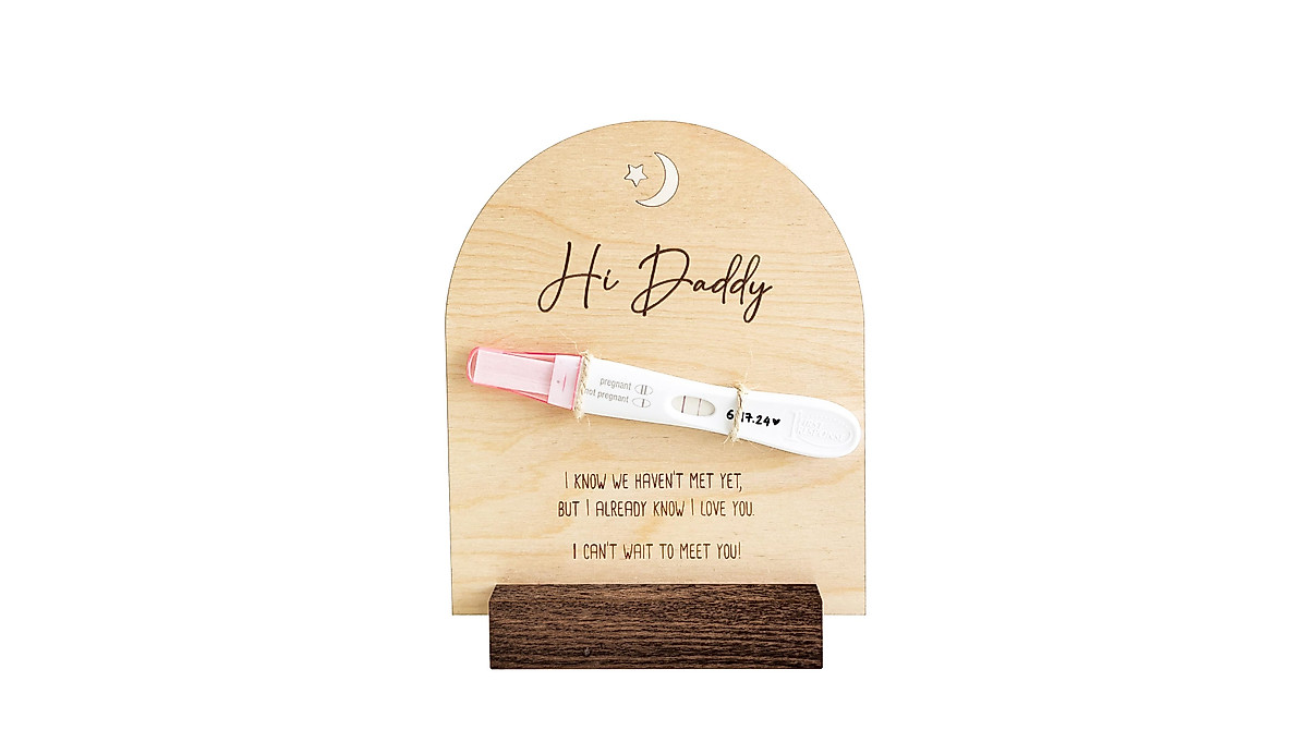 Hi Daddy Pregnancy Announcement Sign - Dad Reveal Keepsake