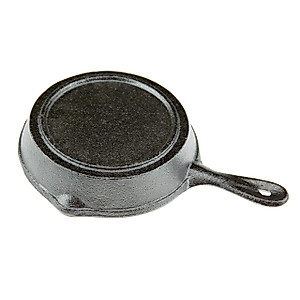 Heavy Duty Pre Seasoned Mini Cast Iron Skillet Set of 3, Oven Safe Cooker, Black