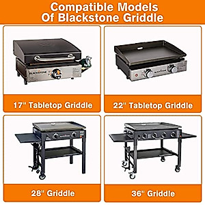 ROYOR Griddle Grease Catcher for Blackstone Replacement - Drip Pans for Blackstone Griddle 17 22 28 36 Inches, Grease Cup Catcher for Blackstone Replacement Top