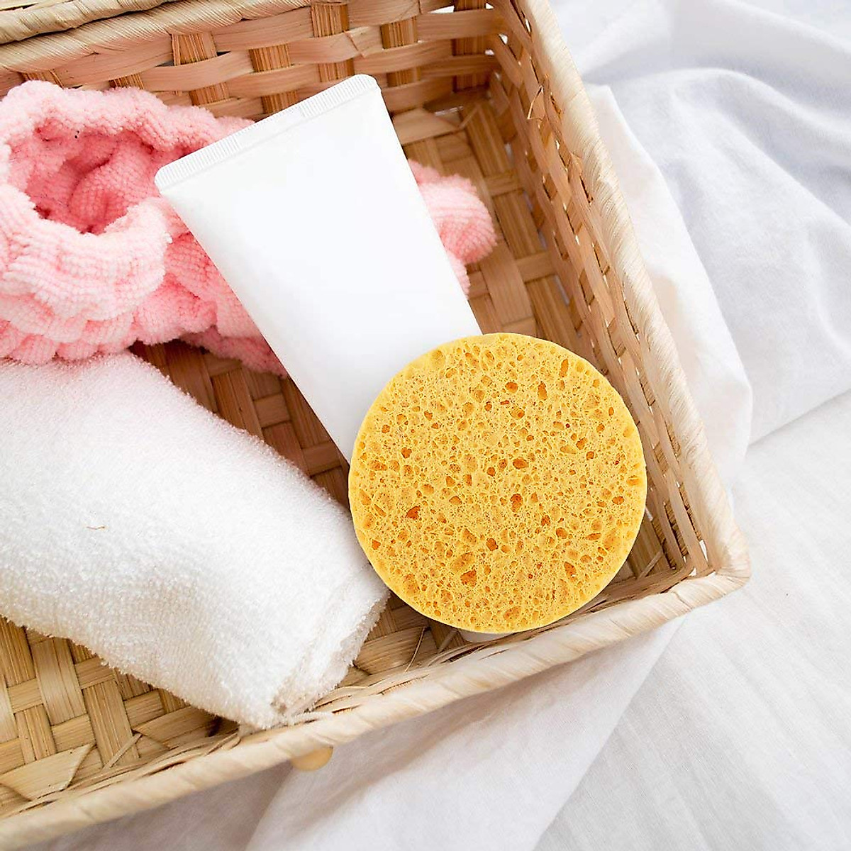 52-Count Facial Sponges Compressed Facial Cleaning Sponges, Face Cleansing Sponge SPA Massage Sponges Cleaning Exfoliating Sponge for Face