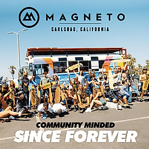 Magneto 44 inch Kicktail Cruiser Longboard Skateboard | Bamboo and Hard Maple Deck | Made for Adults, Teens, and Kids (Blue)