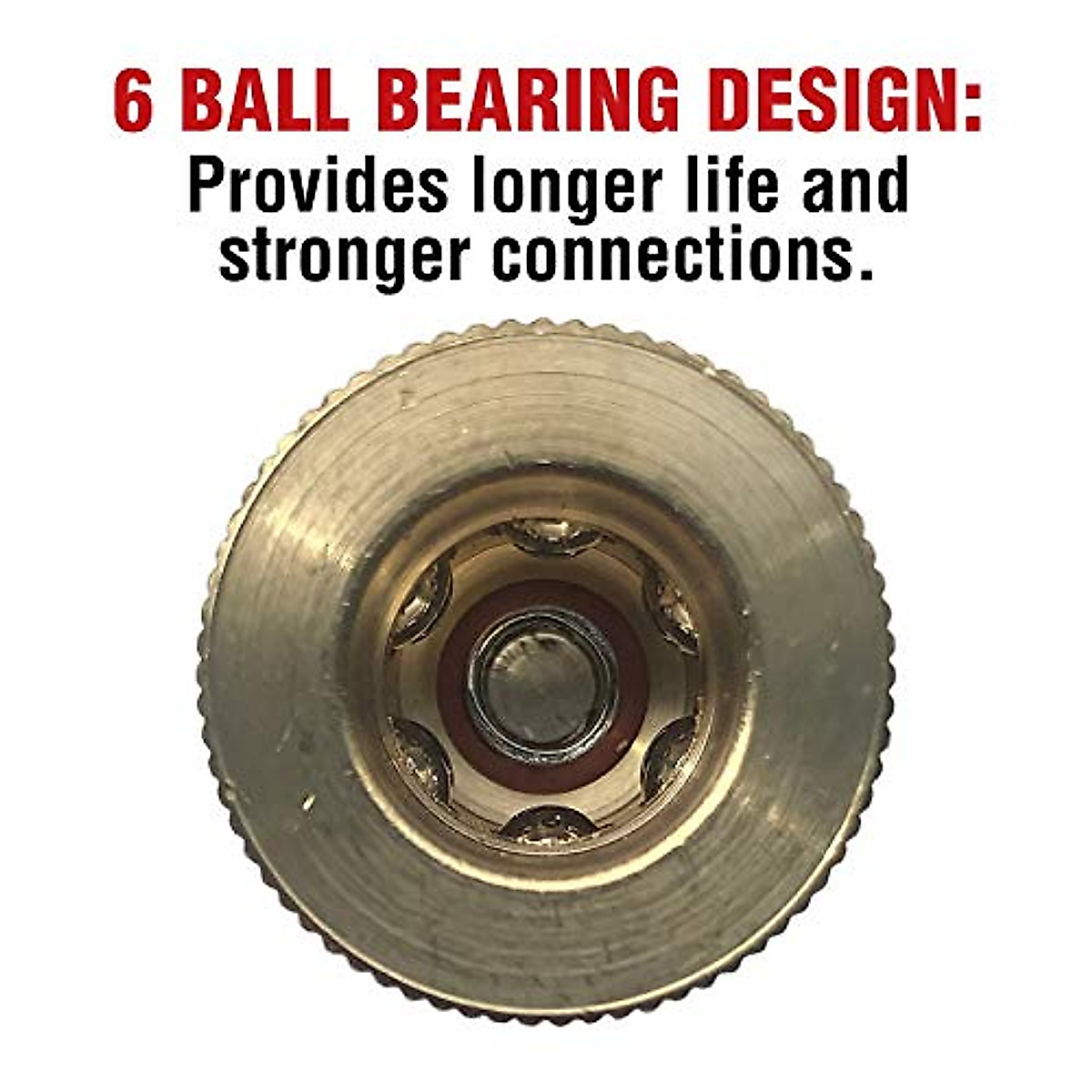 Primefit IC1414FB6 1/4-Inch Industrial 6-Ball Brass Coupler with 1/4-Inch Female NPT