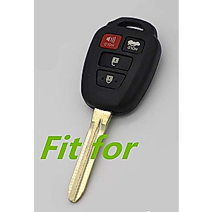 KAWIHEN Silicone Key Fob Cover Compatible with HYQ12BDM HYQ12BEL HYQ12BDP Toyota Avalon Camry Corolla Highlander Rav4 Yaris Scion FR-S tC