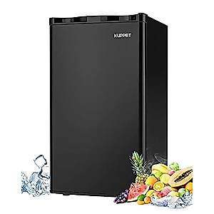 NA 3.2 Cu.Ft Single Door Mini Fridge, Compact Refrigerator Mini Refrigerator Small Drink Food Storage Machine for Dorm, Camper, Basement or Office (Black)