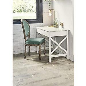 ClosetMaid 3950 X-Frame Design Writing Desk or Console Table with Drawers, White Wood