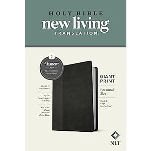 NLT Personal Size Giant Print Bible, Filament Enabled (LeatherLike, Black/Onyx, Red Letter): Includes Free Access to the Filament Bible App Delivering ... Notes, Devotionals, Worship Music, and Video