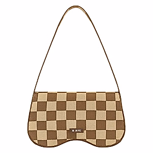 JW PEI Women's Becci Knitted Shoulder Bag (Brown & Beige)