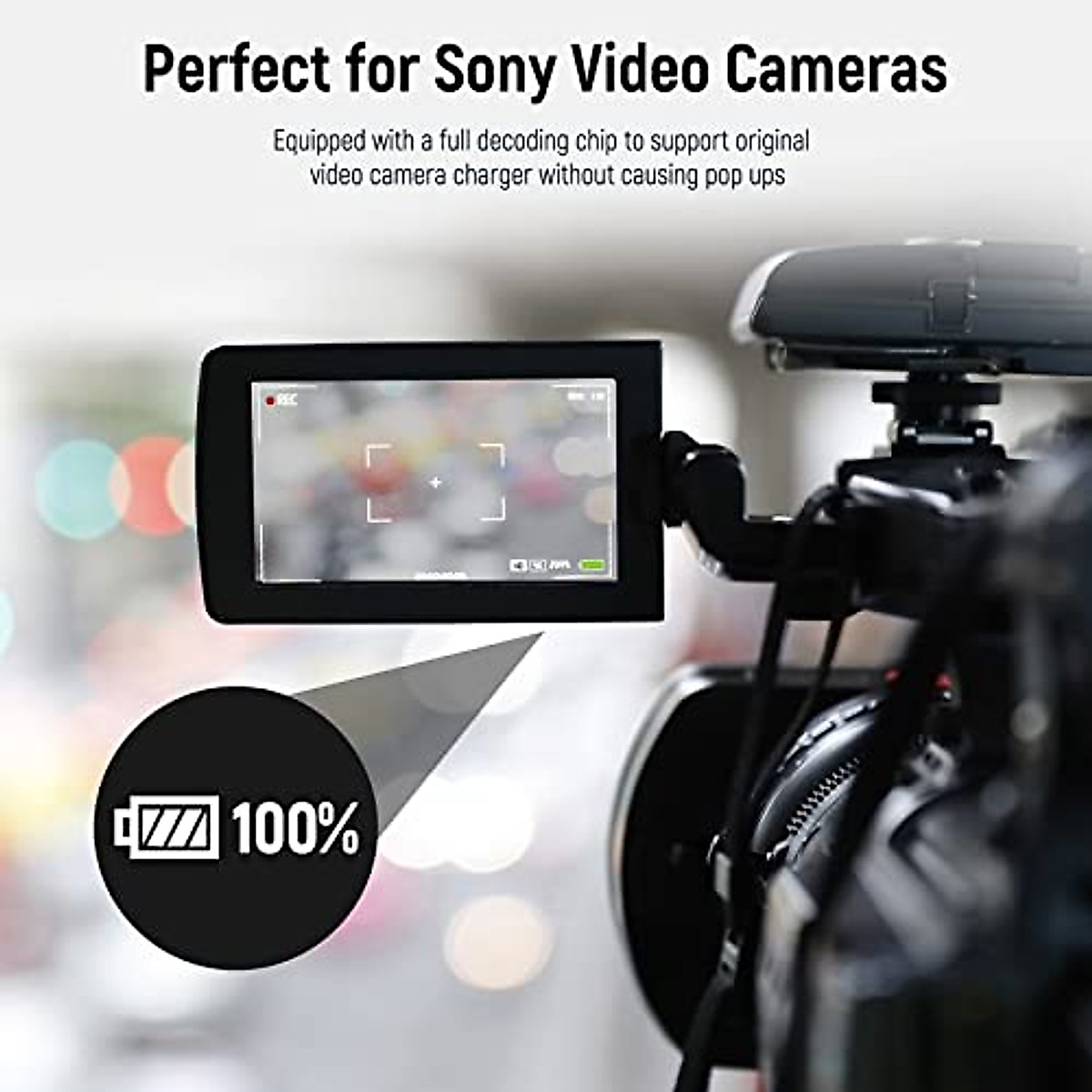 Neewer V Mount/V Lock Battery,94.7Wh 14.8V 6400mAh Mini Lightweight Rechargeable Lithium Battery for Broadcast Studio Video Camcorder, Compatible with Sony HDCAM XDCAM Digital Cinema Cameras, BP-V95