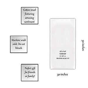 Santa Barbara Design Studio Dish Towel Face-to-Face Designs Ultra-Absorbent Thirsty Boy Towels, 30" x 30", It's Not Gossip If It's a Prayer Request