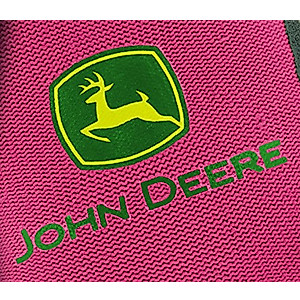 John Deere JD00021 Nitrile Foam Palm Dipped Gloves - Work Gloves for Women, Light-Duty Gloves with Elastic Wrist, Band Top Cuff, Black/Pink