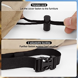 Rosoenvi Outdoor Chair Cover, Patio Chair Cover and Outdoor Furniture Cover Waterproof, Adirondack Chair Covers, Patio Furniture Covers for Rainy, Snowy and Sunny, 36 x 28 x 47 Inch, 2 Pack