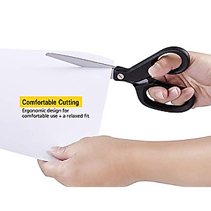 Stanley 8 Inch All-Purpose Scissor, 2 Pack, Black (SCI8ST-2PK)