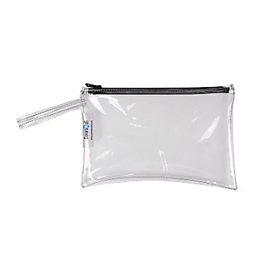 Covers & All Tool Bag, 18 Oz 48 PHR, Ultra-Clear PVC Tool Pouch with Belt for Hanging, Multipurpose Use Clear Zipper Pouches for Easy Organization, Toiletry, Makeup (11” W x 7” L, Clear)