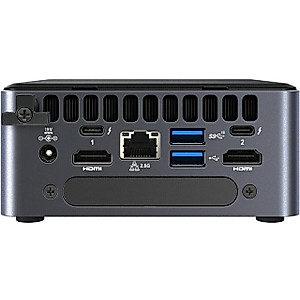 Intel NUC11 NUC11TNHi7 Mini PC, Quad-Core i7-1185G7, Up to 4.7 GHz Turbo, 32GB RAM, 1TB NVMe SSD, WiFi 6, BT 5.1, 4X4K Monitor Capable (32GB RAM + 1TB Top-Tier NVMe)