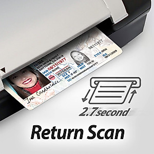 Plustek D600plus + ID Recognition Software - Duplex Card Scanner Reads US & Canadian Driver’s License/ID Card Automatically in 2.7 Seconds. Auto-populated into Data Fields and archived. Windows only